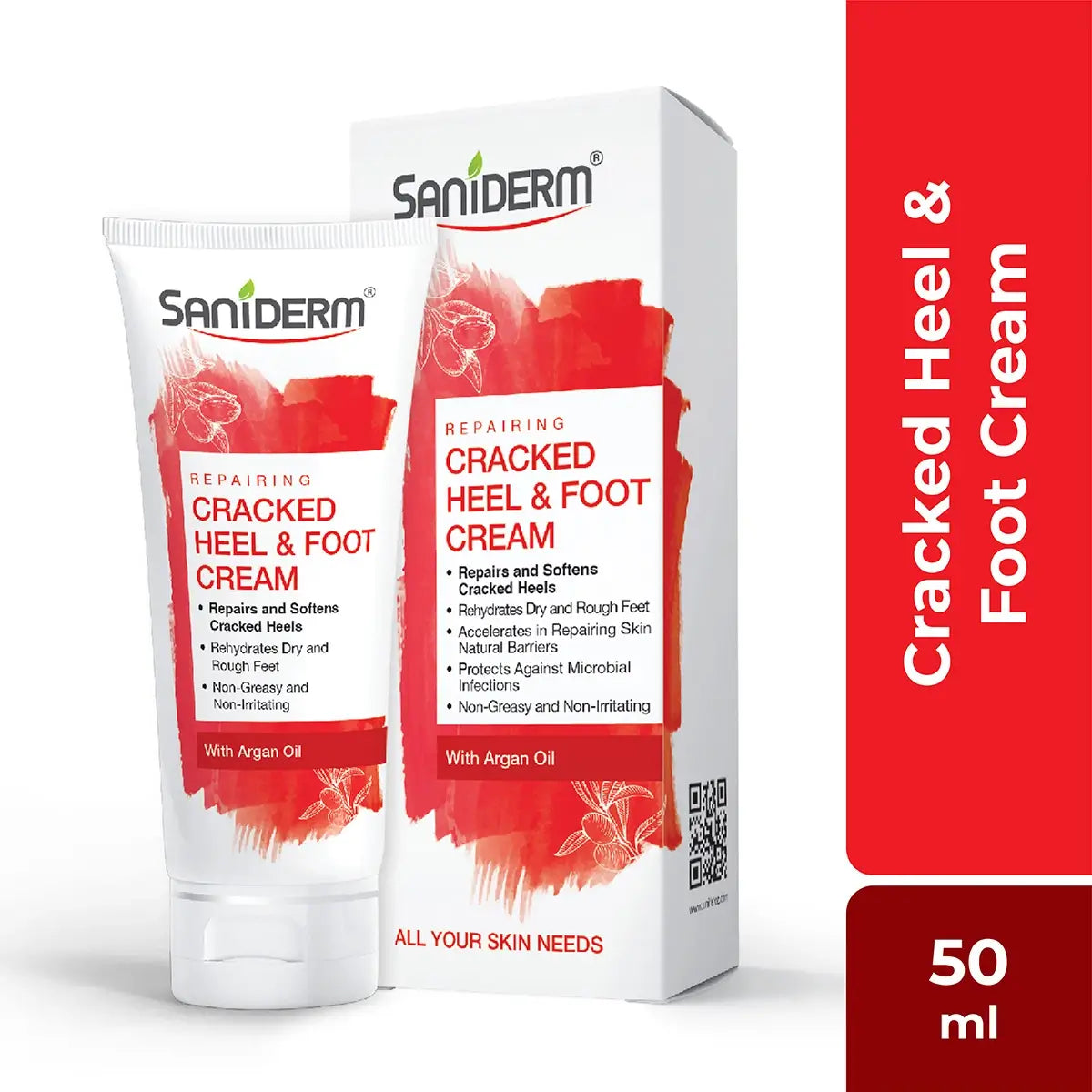 Intensive Care for Feet - Saniderm Cracked Heel Cream with Argan Oil ...
