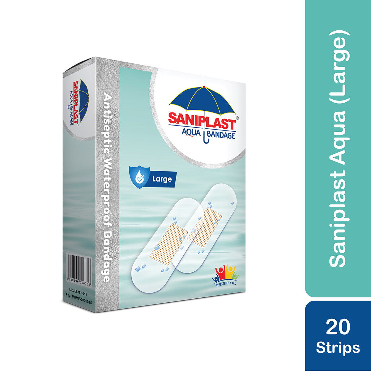 Saniplast Aqua - Waterproof Large 20 Strips | Pakistan's #1 Bandage ...